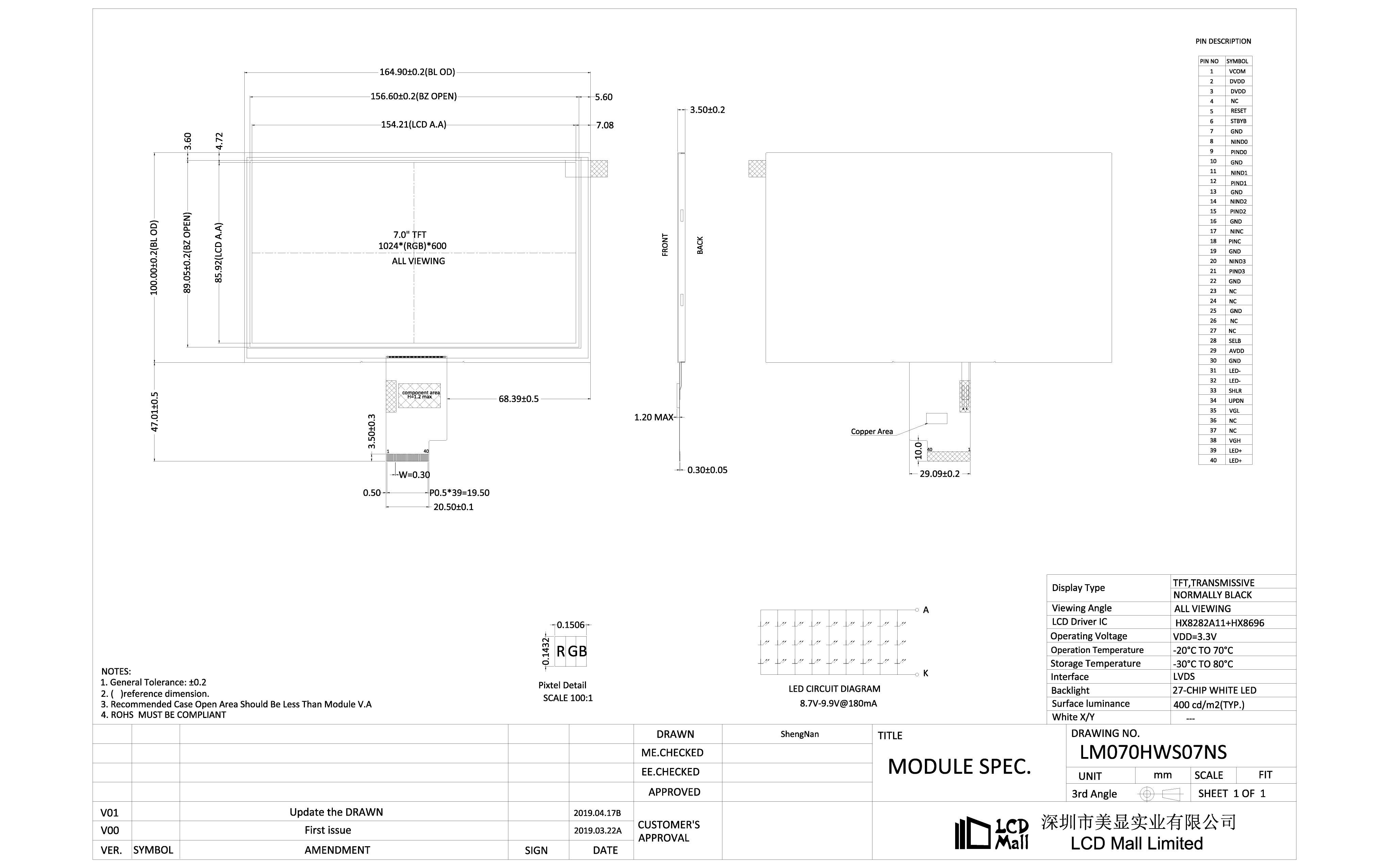Oem Tft Lcd Panel Price List | Lcd Mall